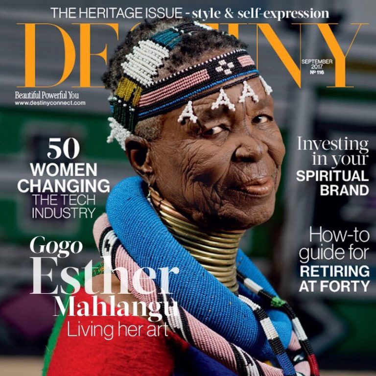 Destiny pushes envelope by putting Ndebele artist gogo Esther Mahlangu ...