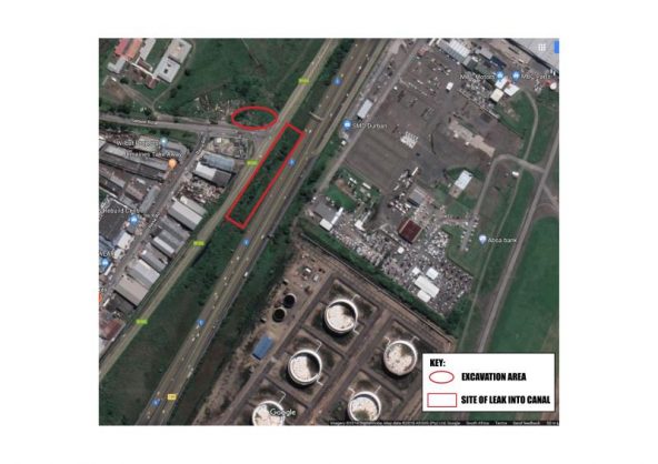 Defective Sasol tank farm pipeline leaks into KZN's Isipingo N2 canal ...