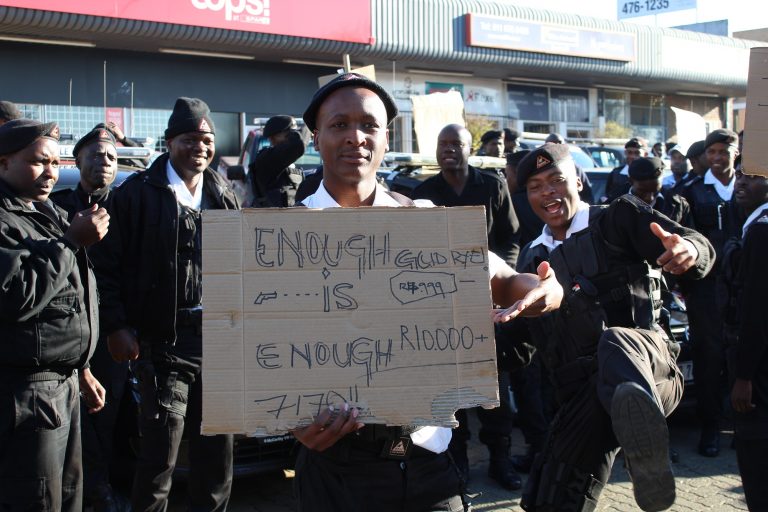 Armed response security guards protest in Fairland | The Citizen