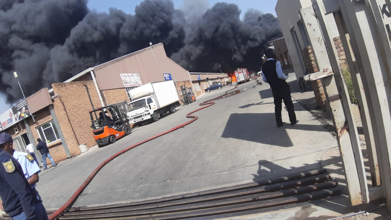 Fire crews battle Boksburg candle factory blaze | The Citizen