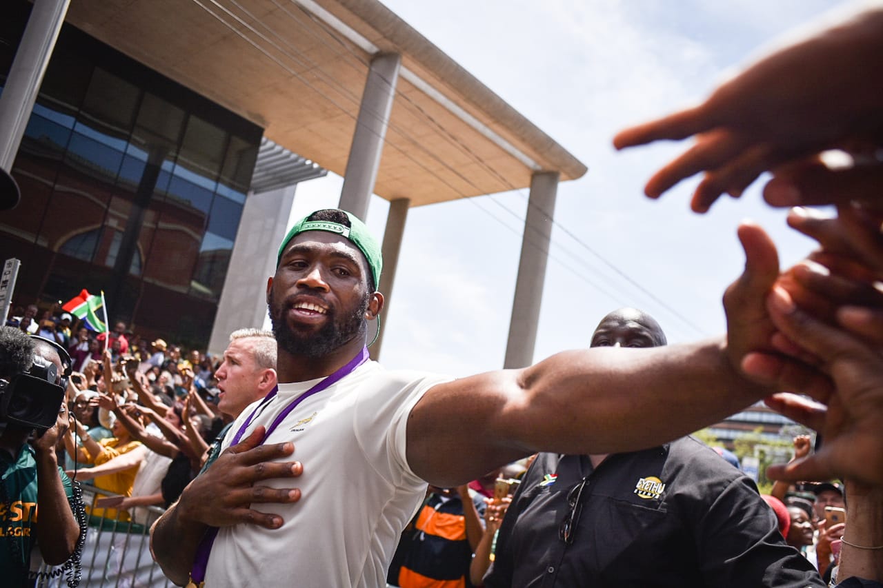 IN PICS: Ramaphosa hails 'first diverse team' to win Rugby World Cup ...