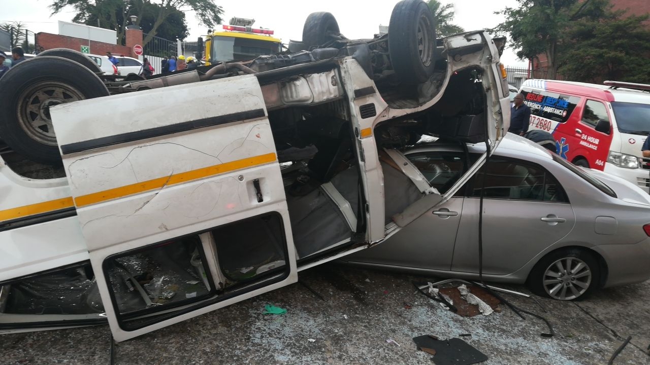 WATCH: Insane footage of full taxi crashing through a wall | The Citizen