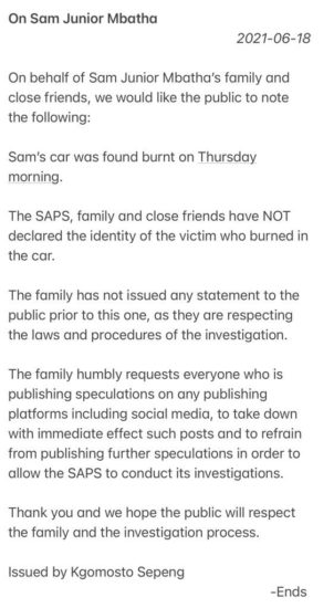 Sam Mbatha: Anger over man burned to death in car's boot