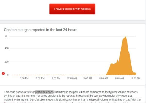 Capitec mobile banking app down