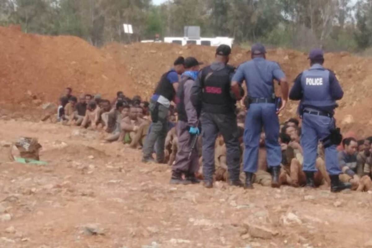 Illegal miners emerge after clashes between zama zama's and North West ...