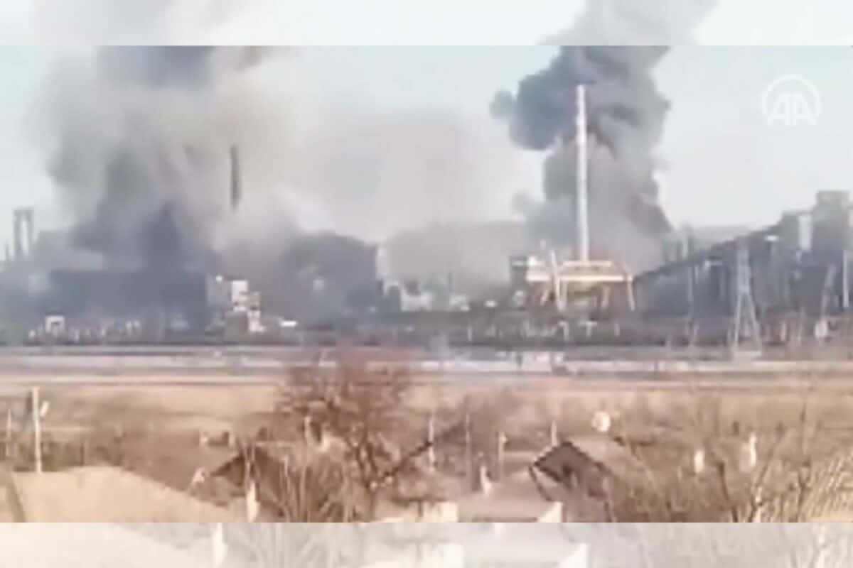 One of Europe's biggest steel works damaged in Ukraine's Mariupol