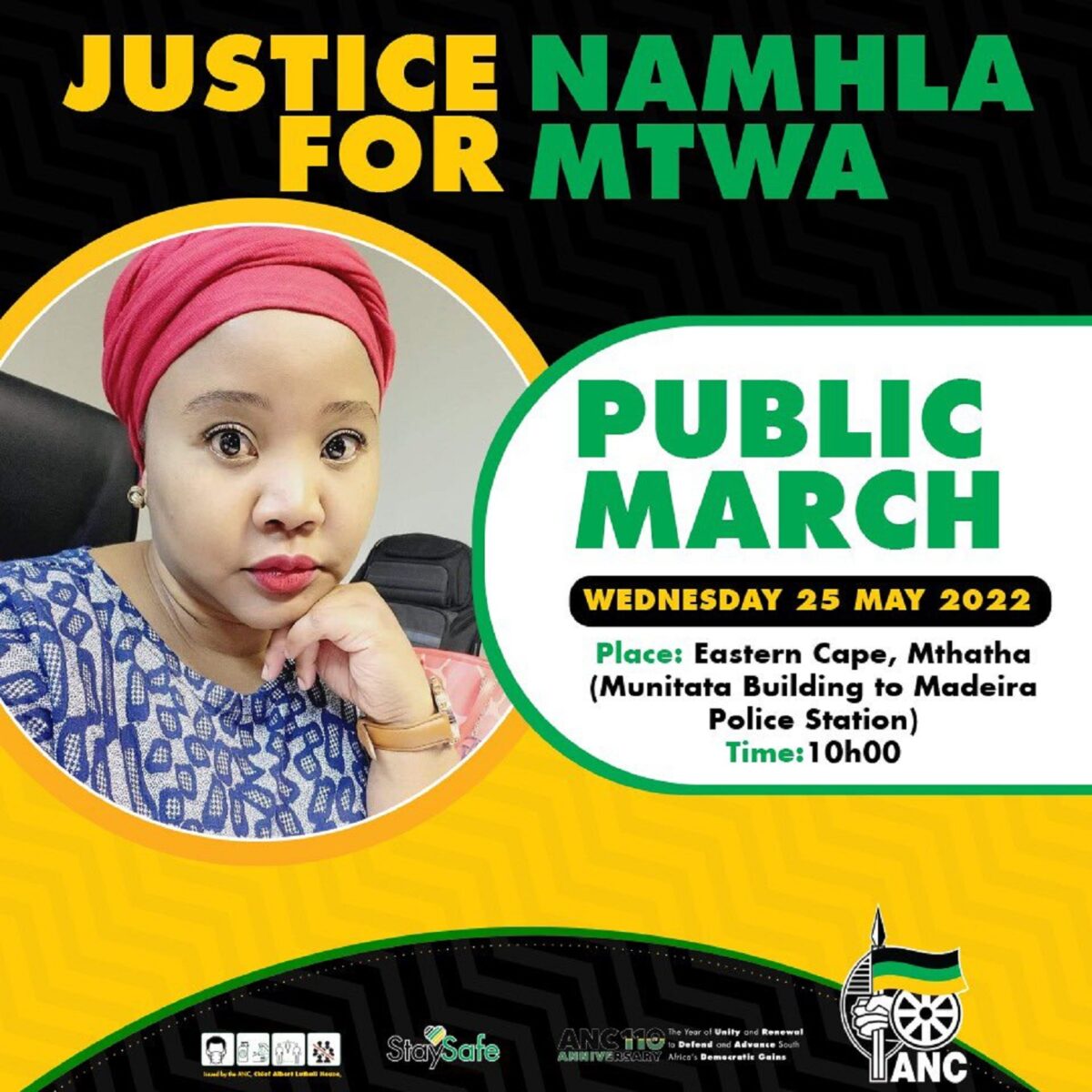 ANC to protest in Eastern Cape calling for Justice for Namhla