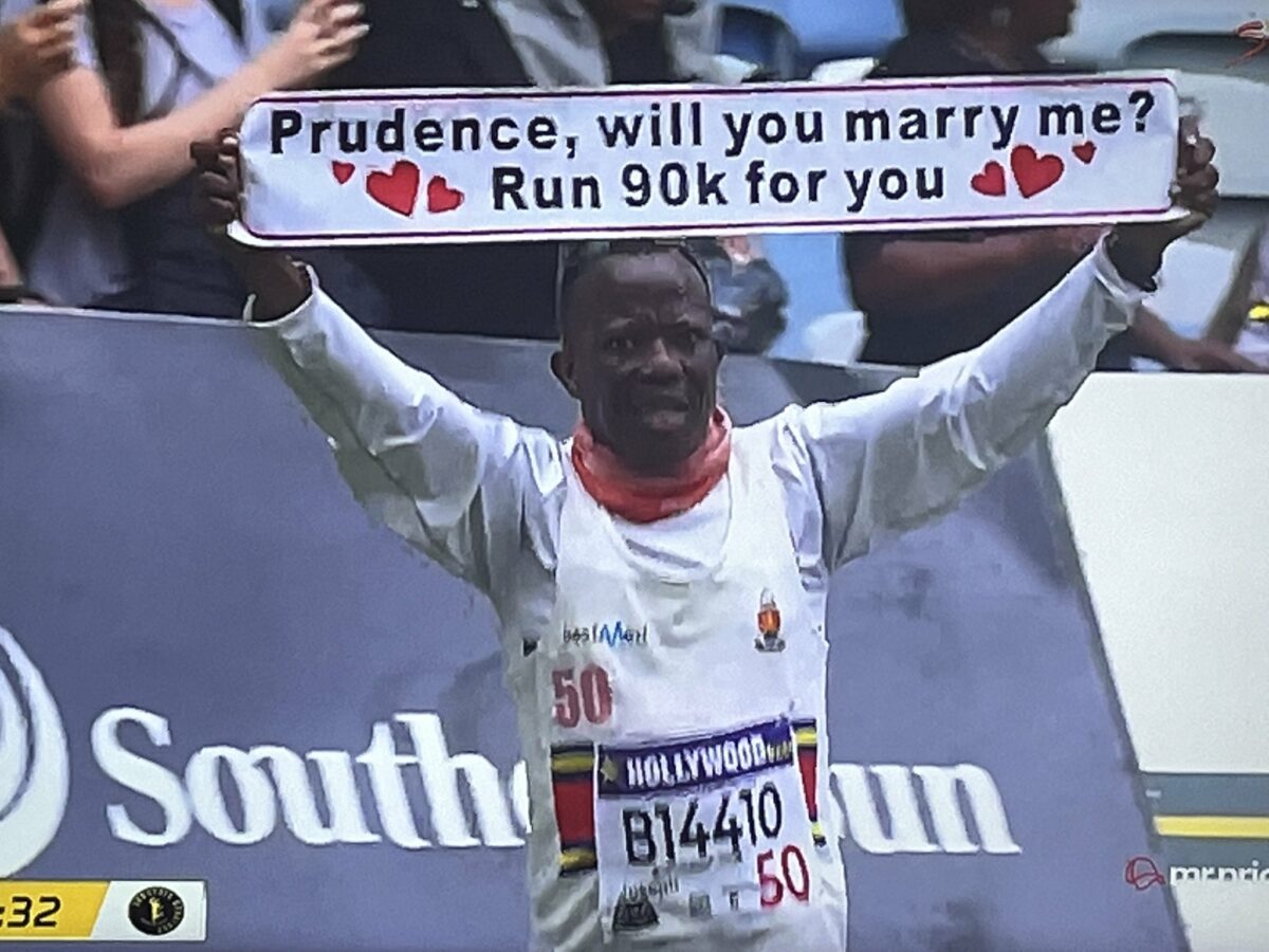 Comrades Marathon marriage proposal to Prudence makes waves