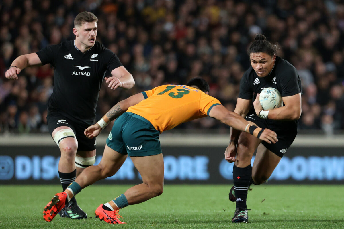 All Blacks thrash Wallabies to put one hand on Rugby Champs trophy
