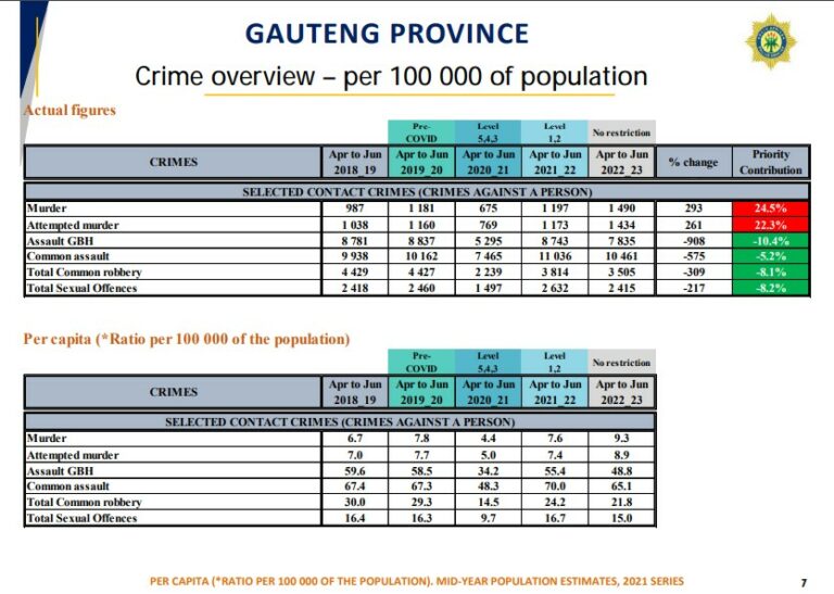 Gauteng Crime Stats: Everything you need to know