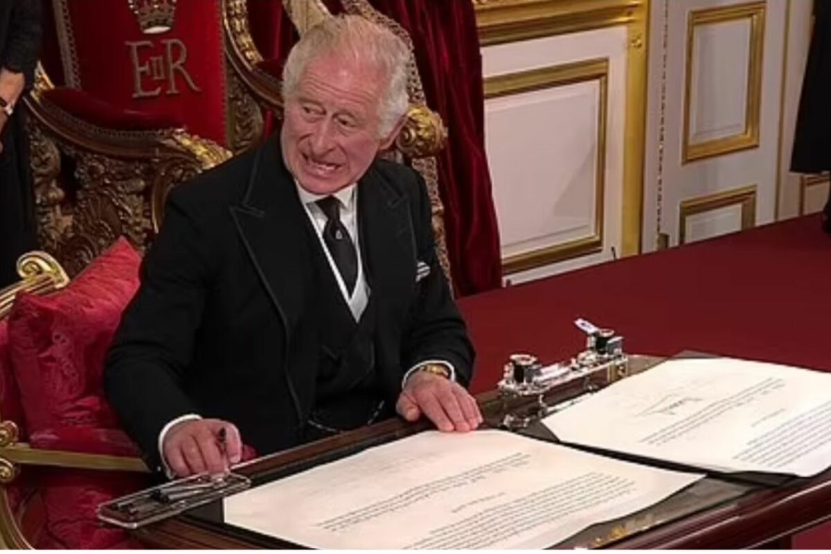 WATCH: King Charles 'stealing pen' after signing proclamation