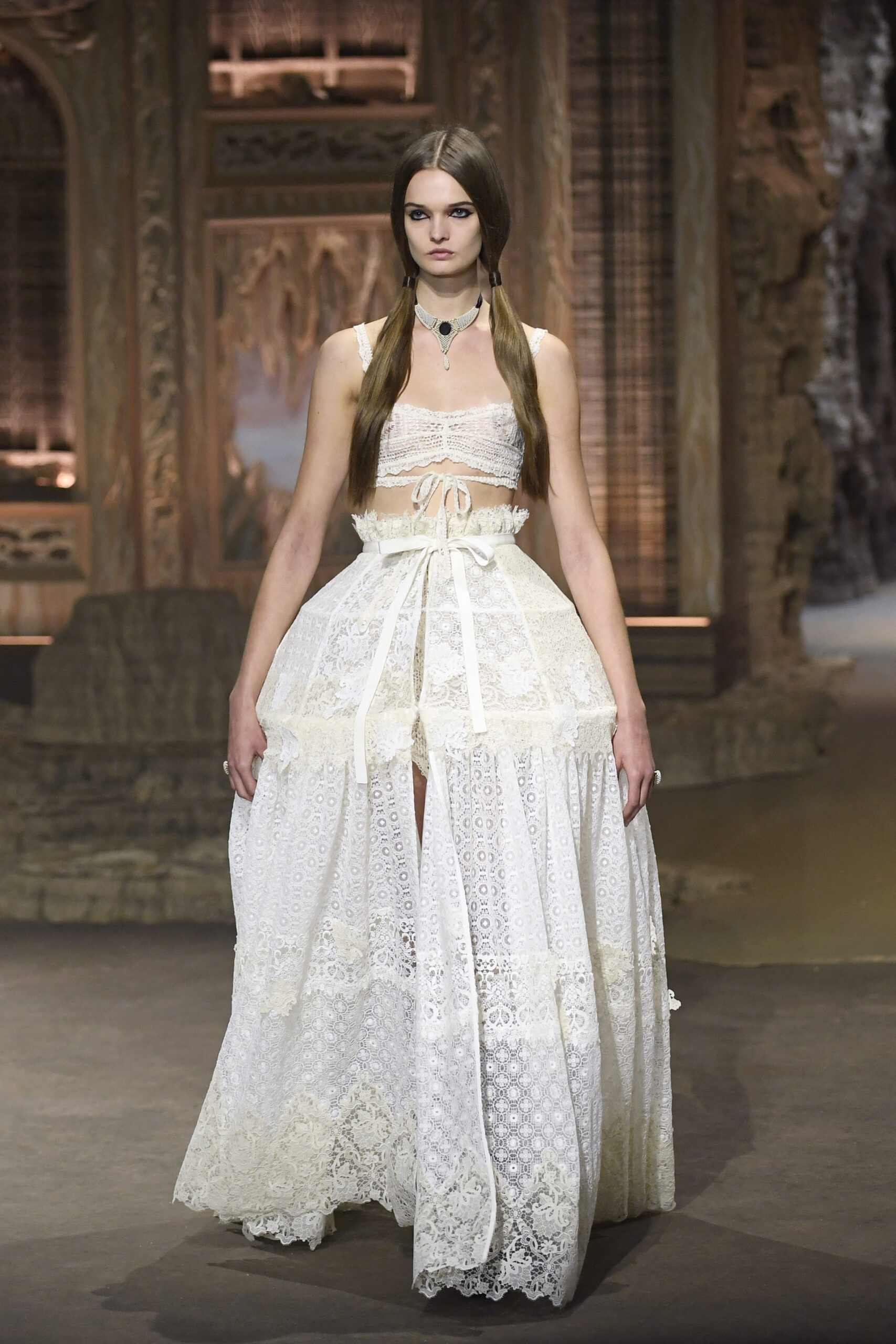 Dior turns heels and corsets into 'ironic power dressing'