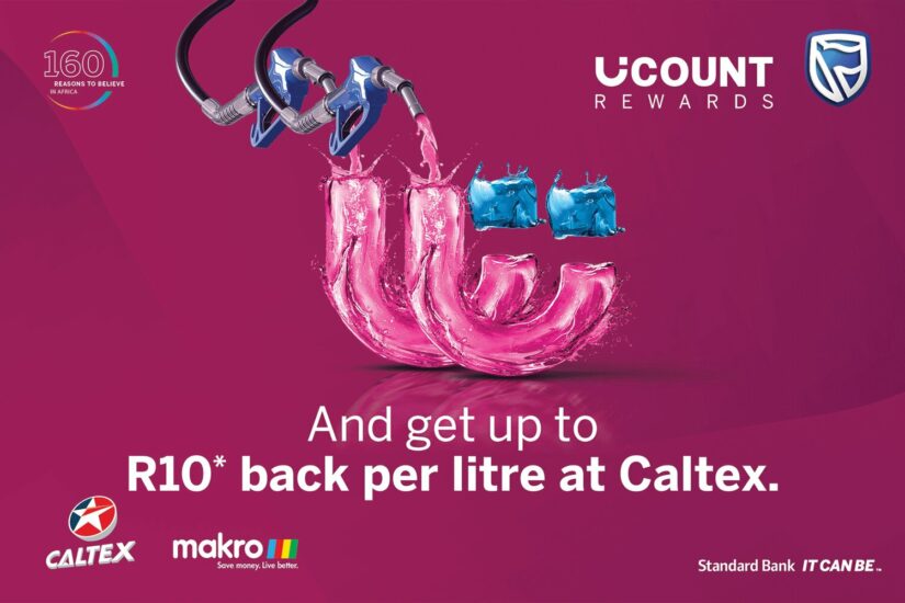 Get up to R10* back in fuel rewards with Standard Bank UCount