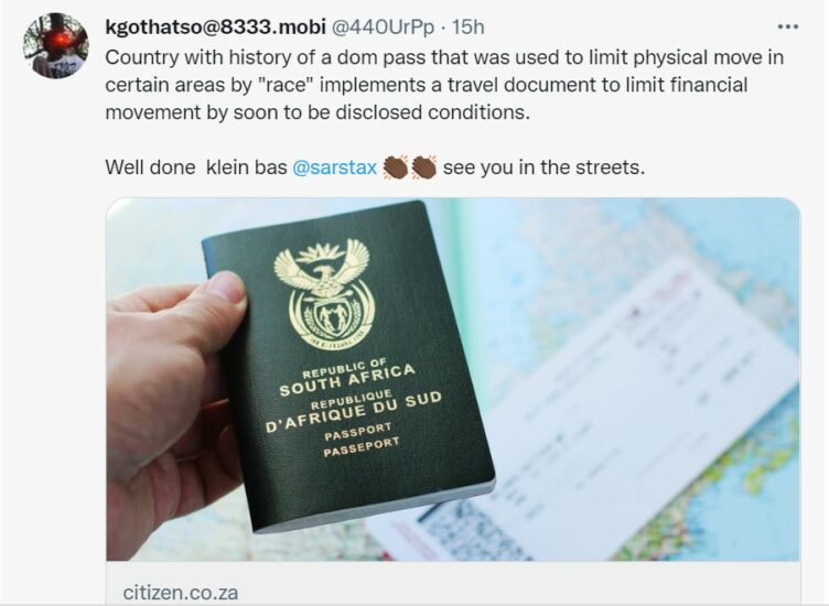 Travel pass: South Africans react to 'dom pass' system