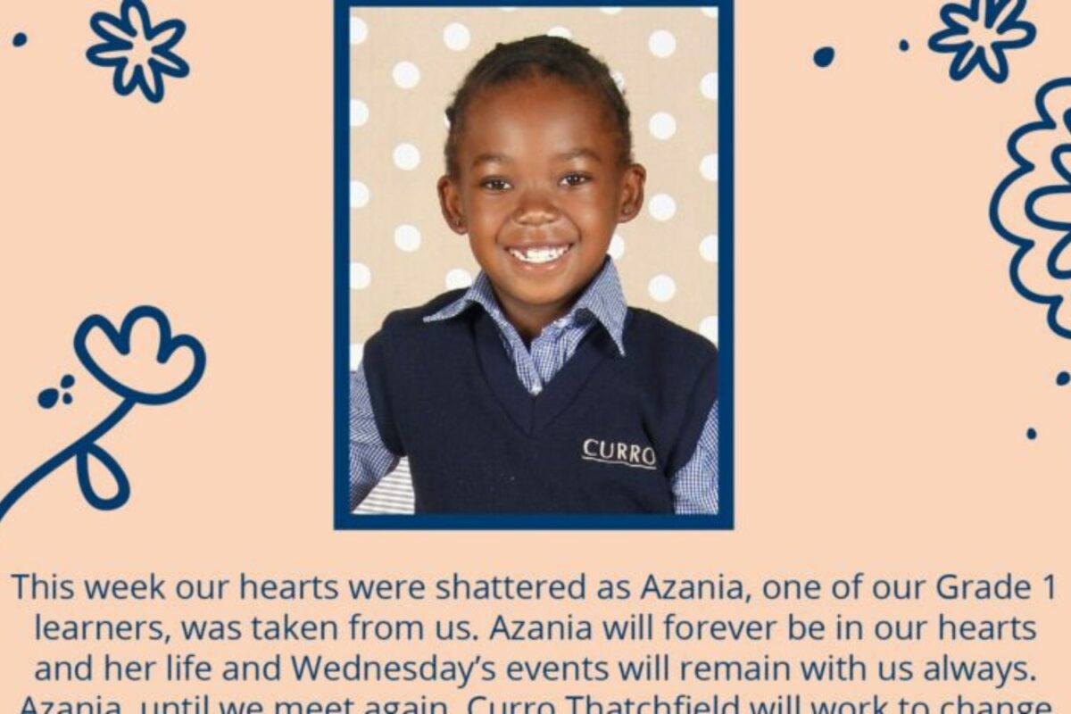 Sadness, anger after Grade 1 pupil killed in Curro school parking lot
