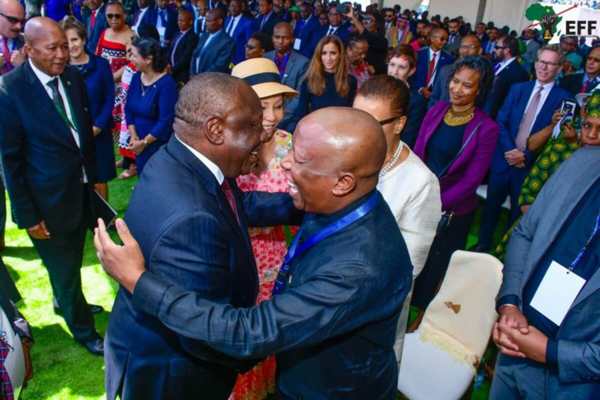 Ramaphosa and Malema: Just two farmers celebrating in Lesotho
