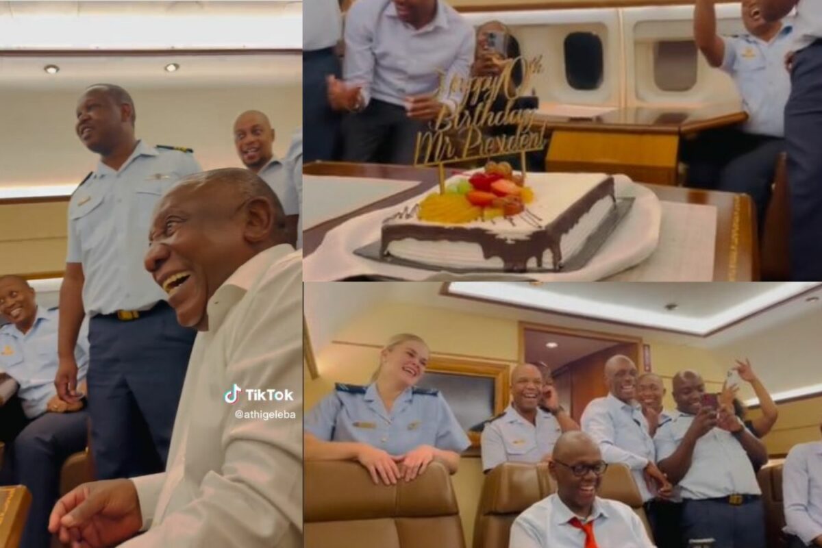 WATCH: Ramaphosa birthday celebrations from inside Inkwazi