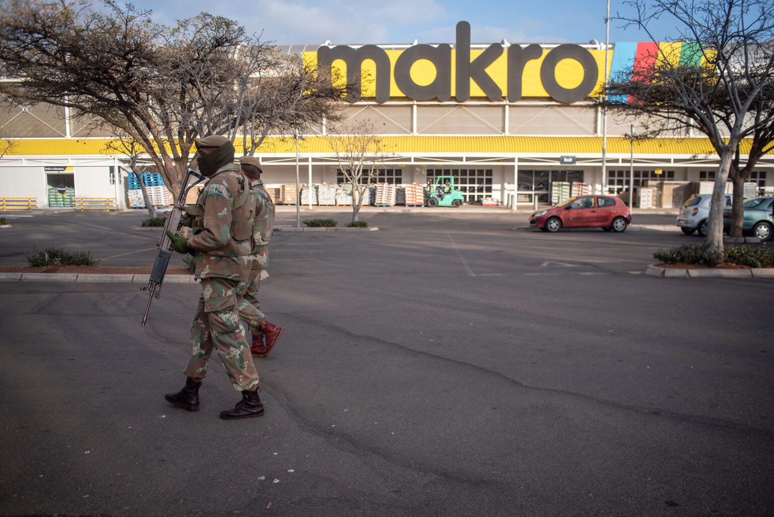 Saccawu members protest outside the US embassy over 600 Makro retrenchments
