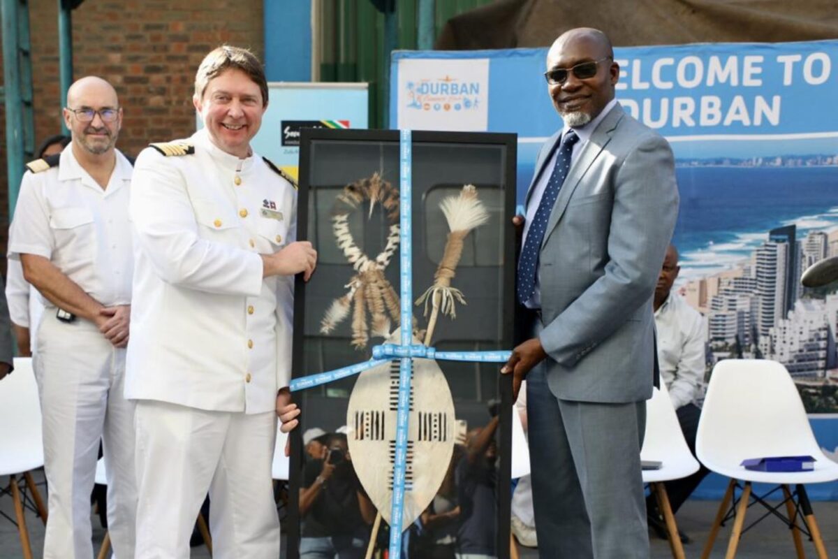 World’s second-biggest ocean liner officially docks in Durban Harbour