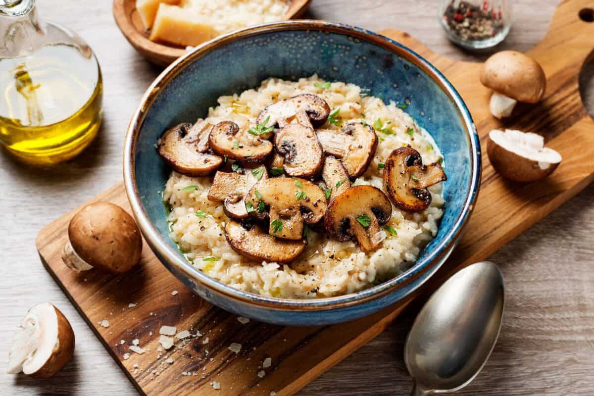 Recipe of the day: Pan fried pork fillet with creamy mushroom risotto
