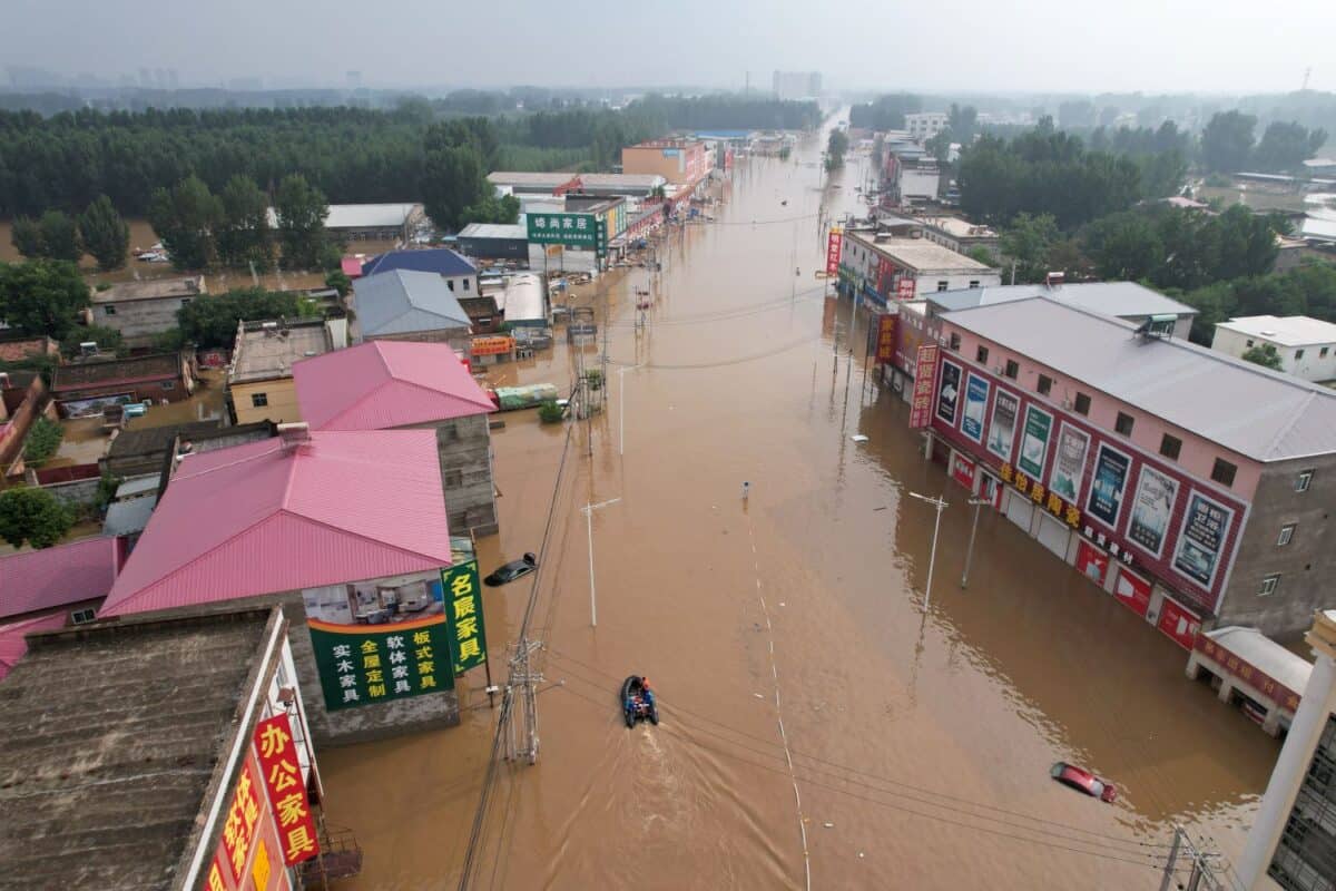 Floods for miles: swathes of China underwater after historic rain | The ...