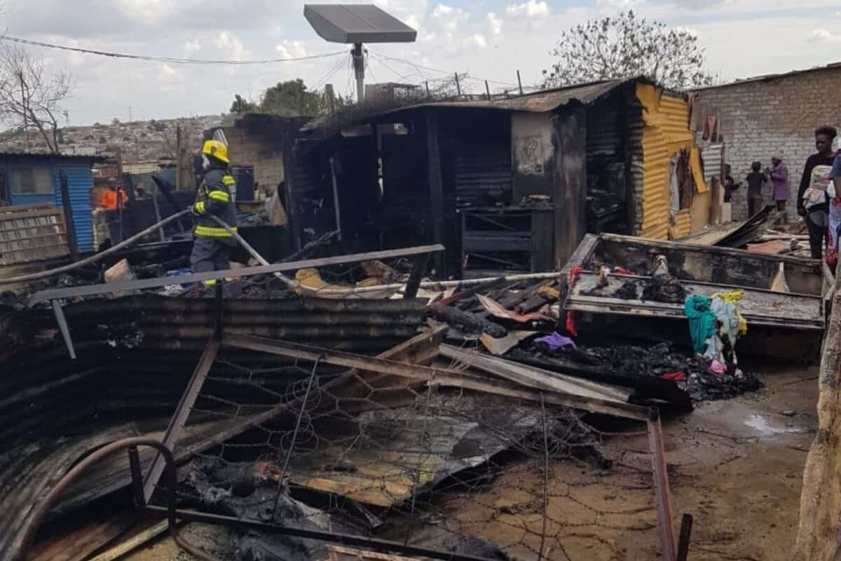 Eight shacks gutted by fire in Diepsloot