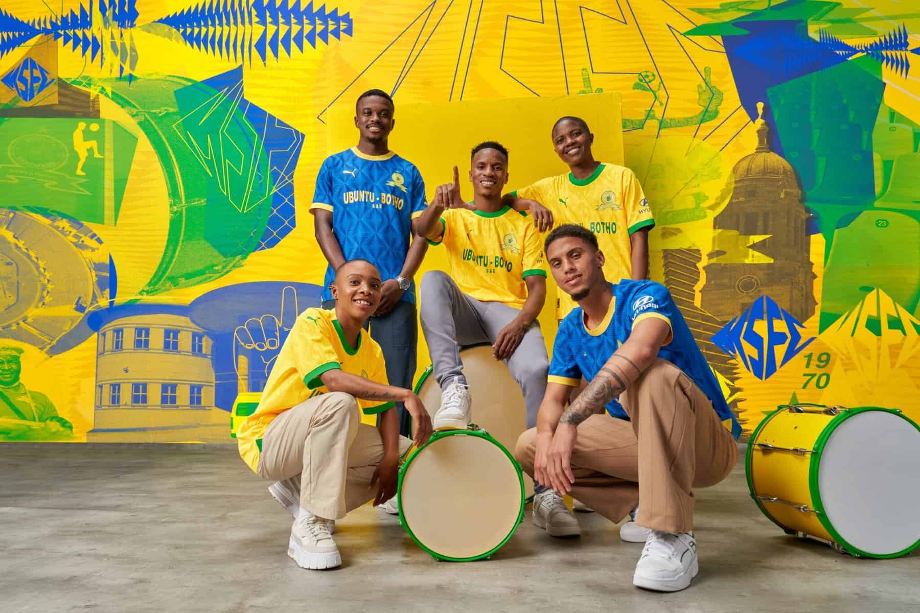 Sundowns unveil new home and away kits