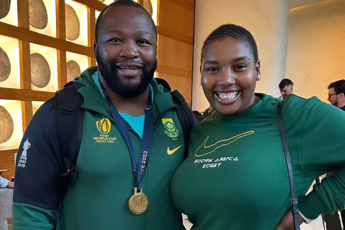 PICS: LaConco gushes over ‘tall’ Boks at OR Tambo | The Citizen