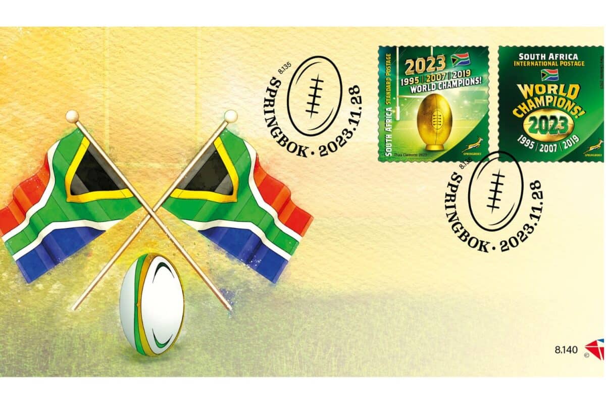 SAPO issues stamps to celebrate Springboks World Cup champion