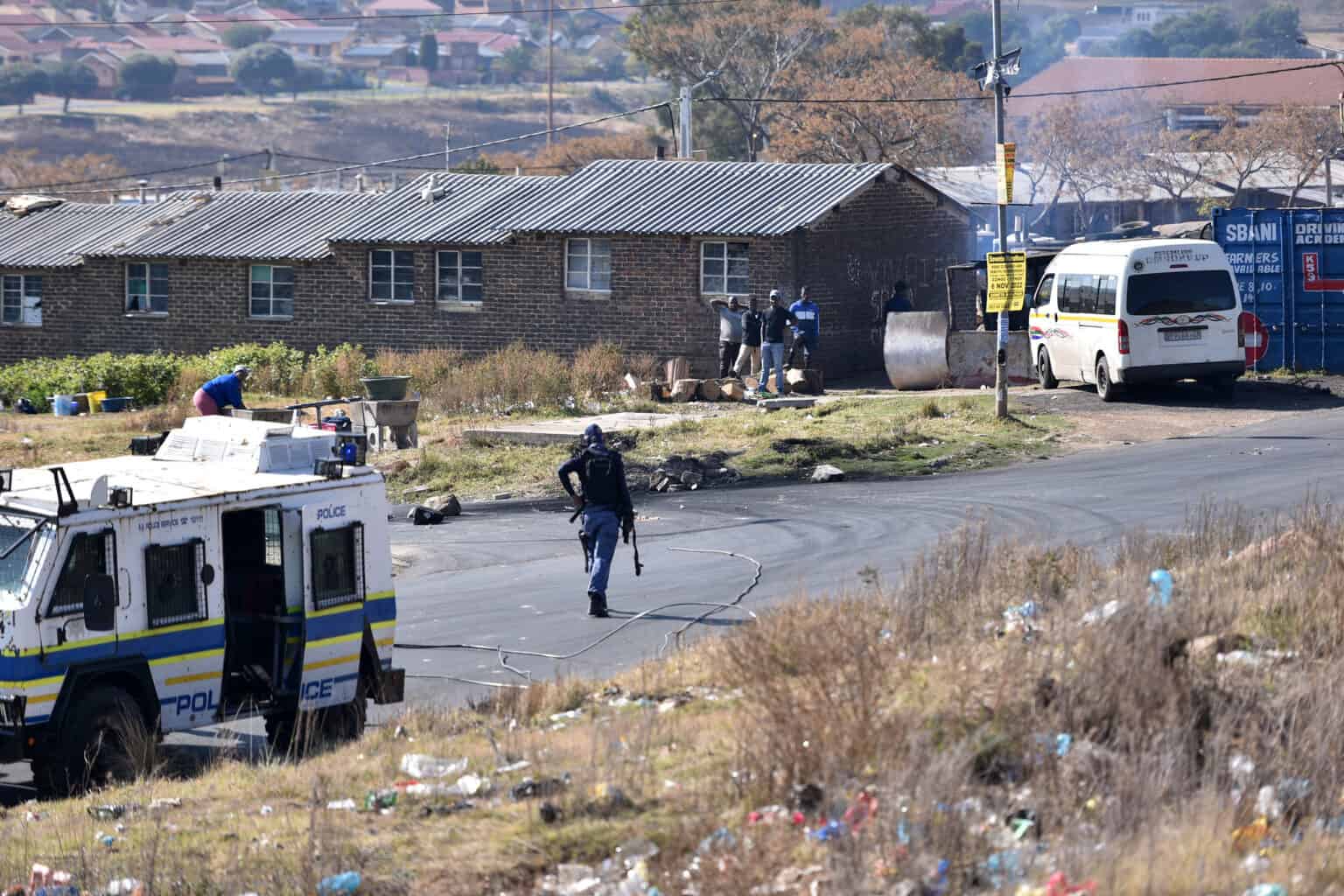 Rubber bullets used to disperse protesting Diepkloof hostel residents ...