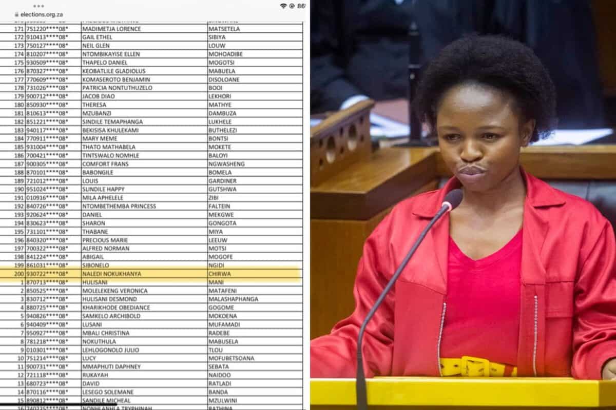 Social media reacts to Naledi Chirwa's demotion to bottom of EFF list ...
