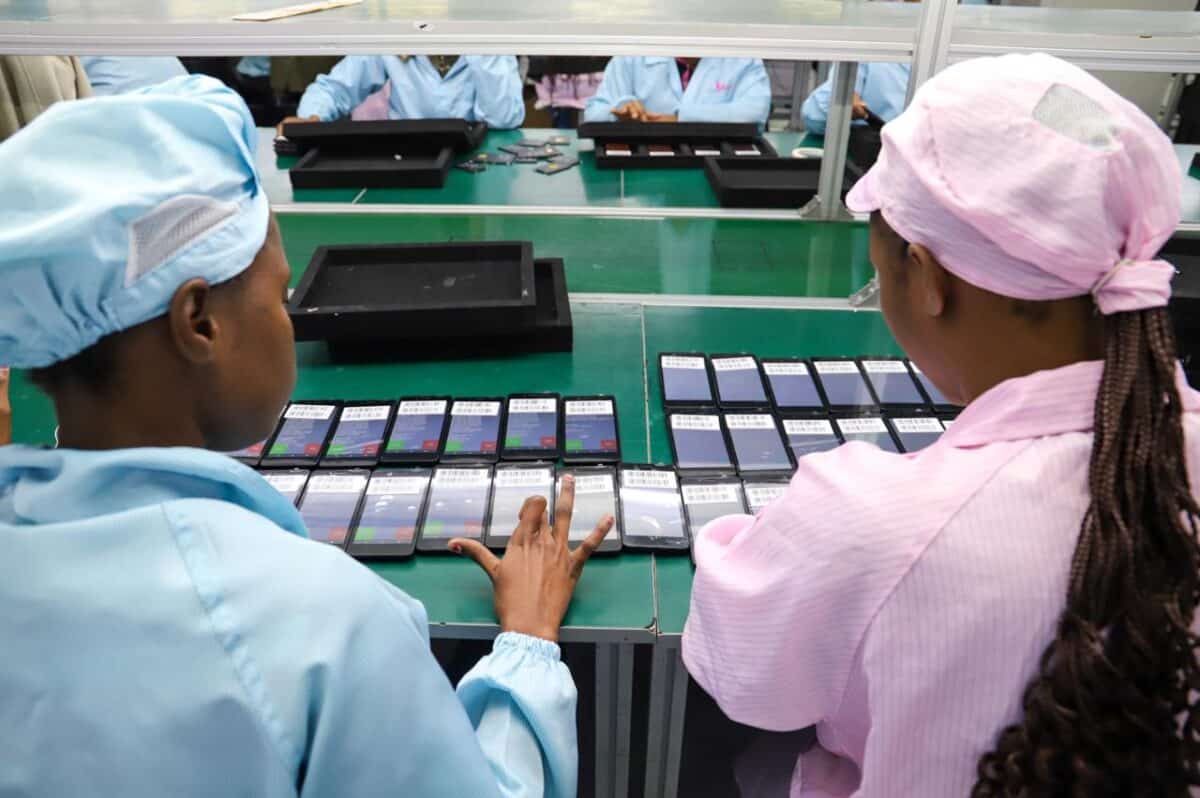Female operated mobile phone plant embraces women