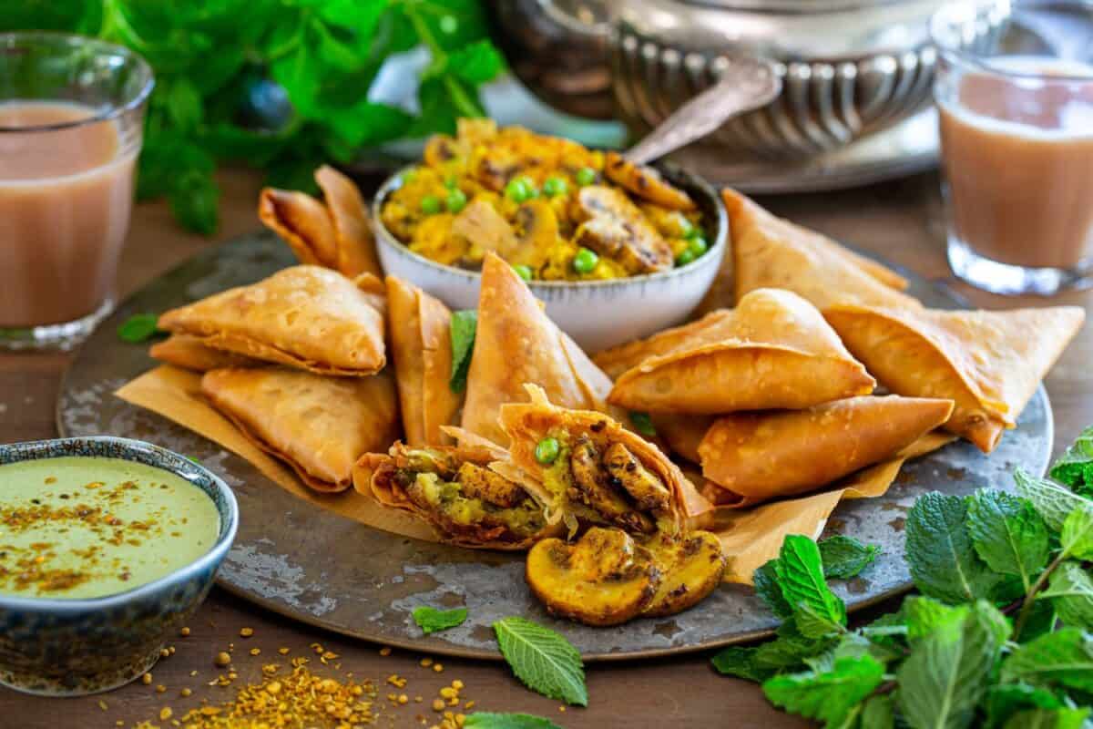 Eid al-Fitr recipe: Mushroom, pea and potato samosas with mint and ...