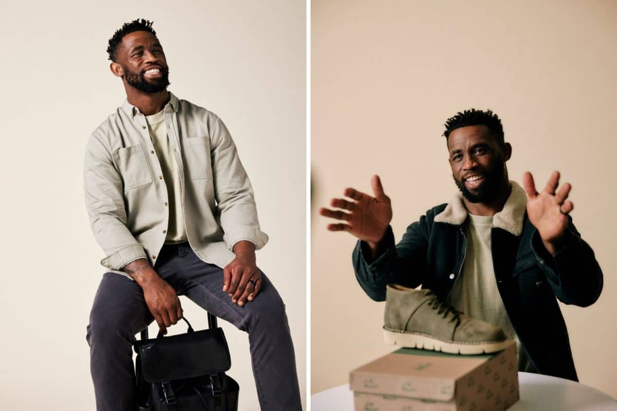 PICS: Rugby icon Siya Kolisi looks dashing in vellies for new fashion line