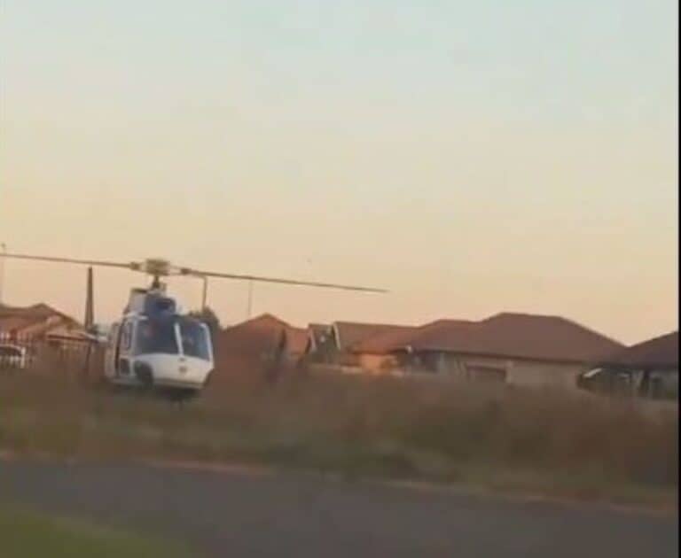 WATCH: Police chopper drops off officer at home (VIDEO) | The Citizen