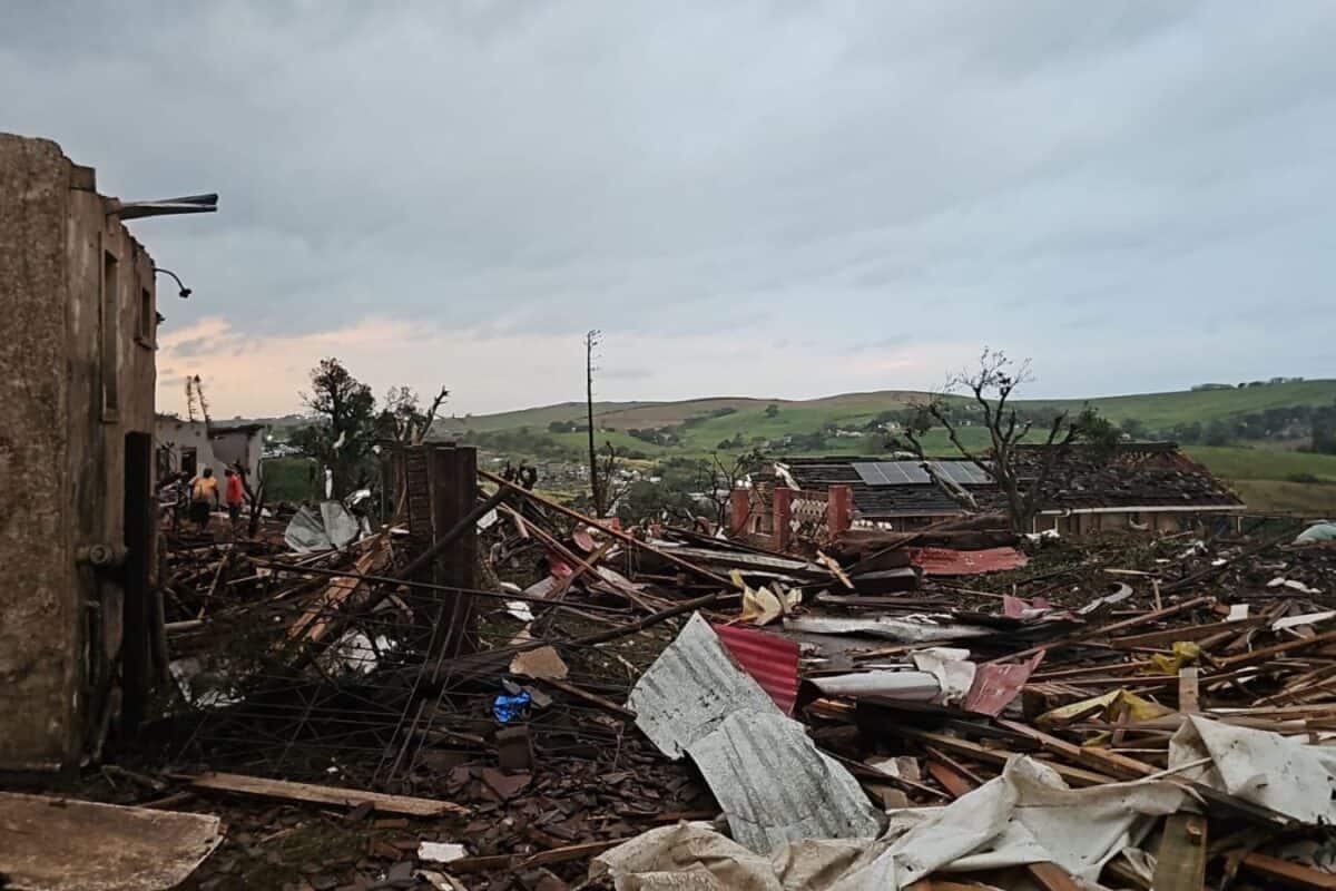WATCH: Tornado hits Tongaat in KZN, causing extensive damage