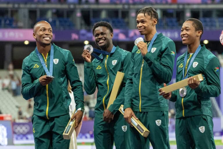 'Finally,' says Simbine as men's 4x100m relay team win Olympic silver ...