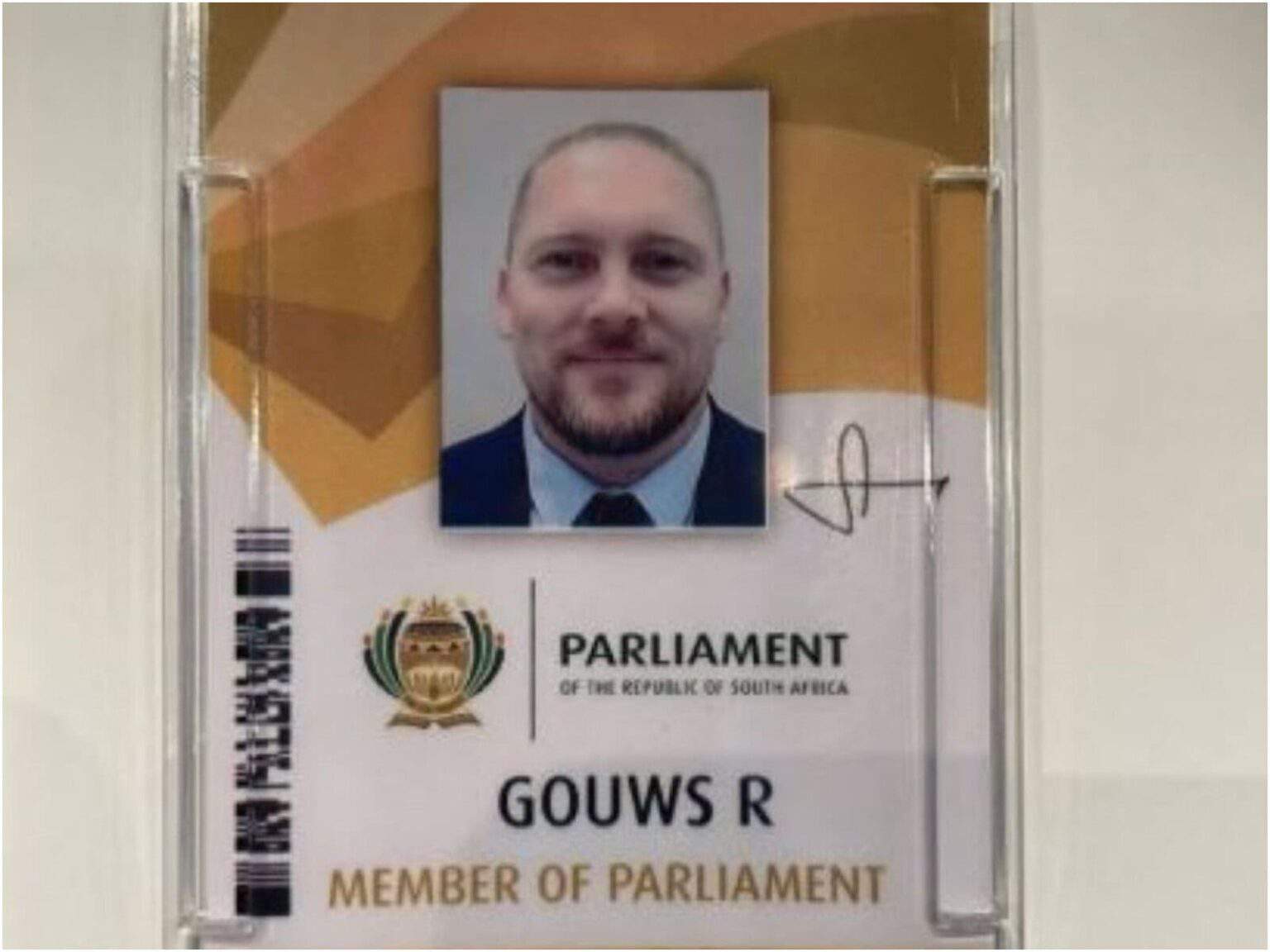 DA terminates Renaldo Gouws’ membership