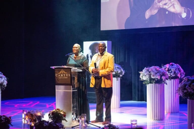 Lucky Legodi speaks for artists at Darlington Michaels’ memorial