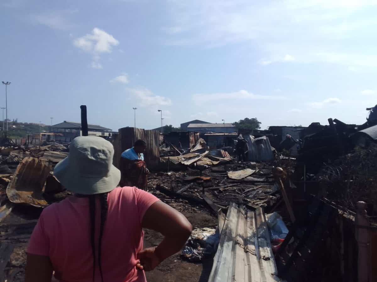 PICS: Over 120 displaced as fire ravages KZN informal settlement | The ...