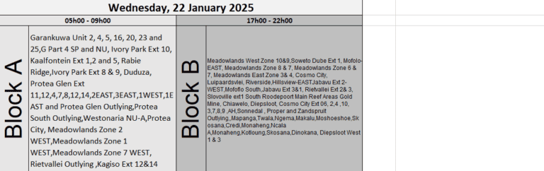 Load reduction makes a return in 2025- Here are the areas affected