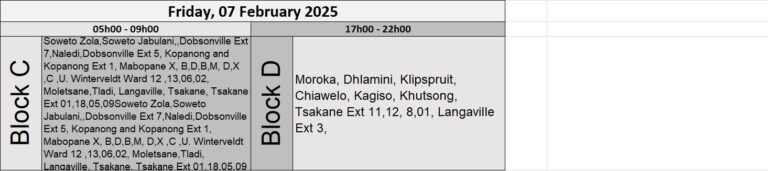 Load reduction continues in Eskom-served areas: Here's your schedule ...