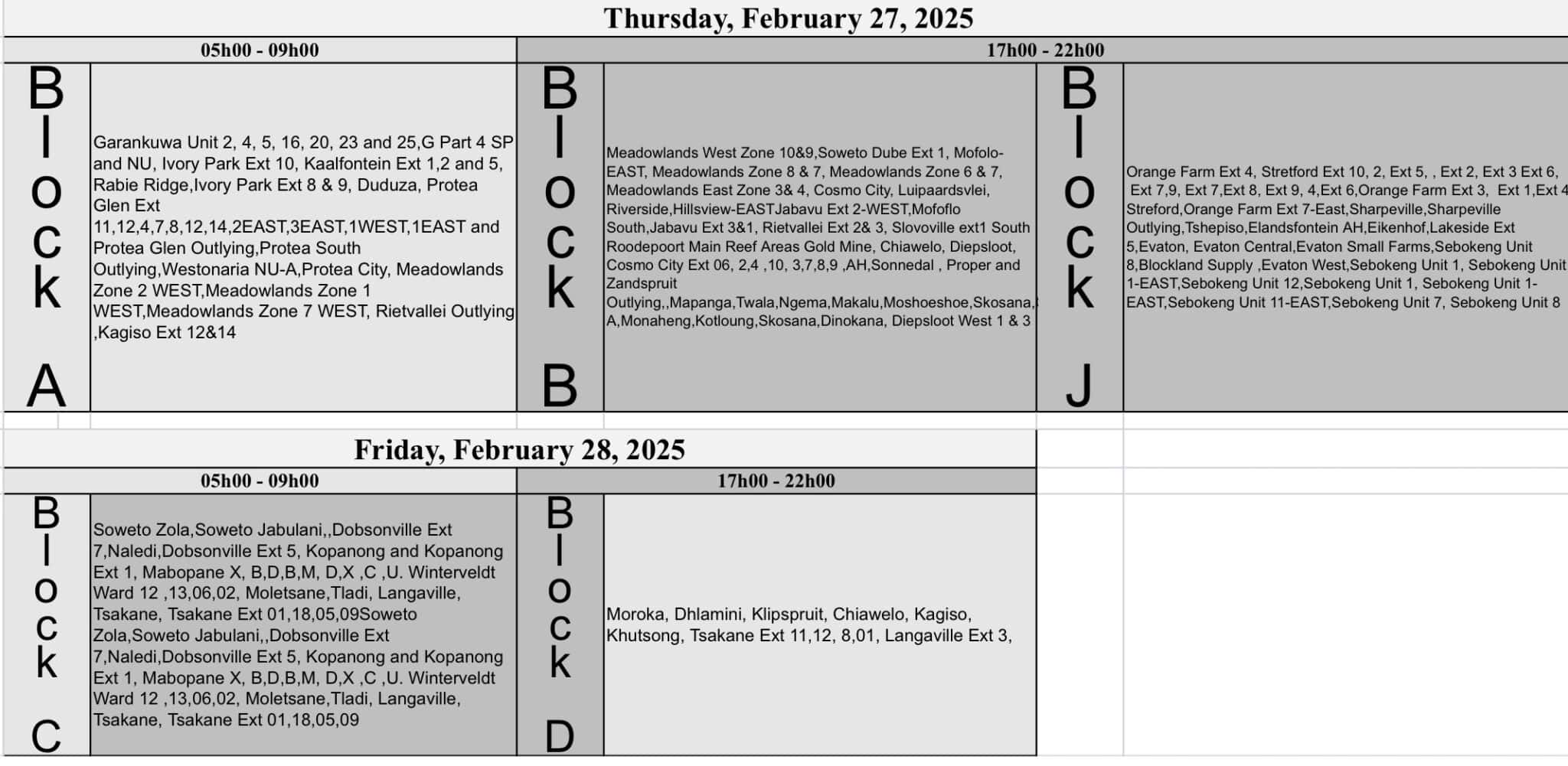 Load reduction amid load shedding: Here is the week's schedule and ...