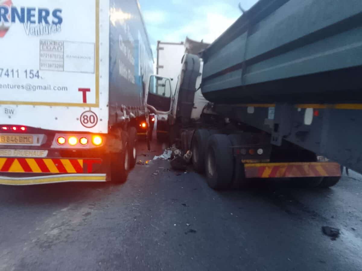 Two injured in 28 vehicle crash on N12 Westbound at Edenvale