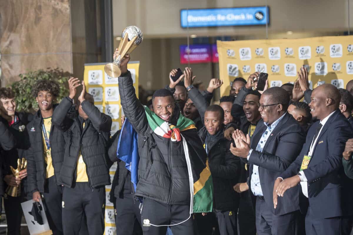 PICTURES: Amajita heroes bring Under-20 Afcon trophy back to SA | The ...
