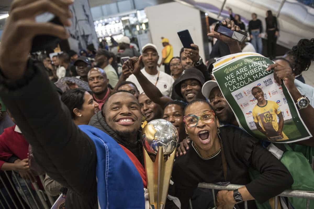 PICTURES: Amajita heroes bring Under-20 Afcon trophy back to SA | The ...