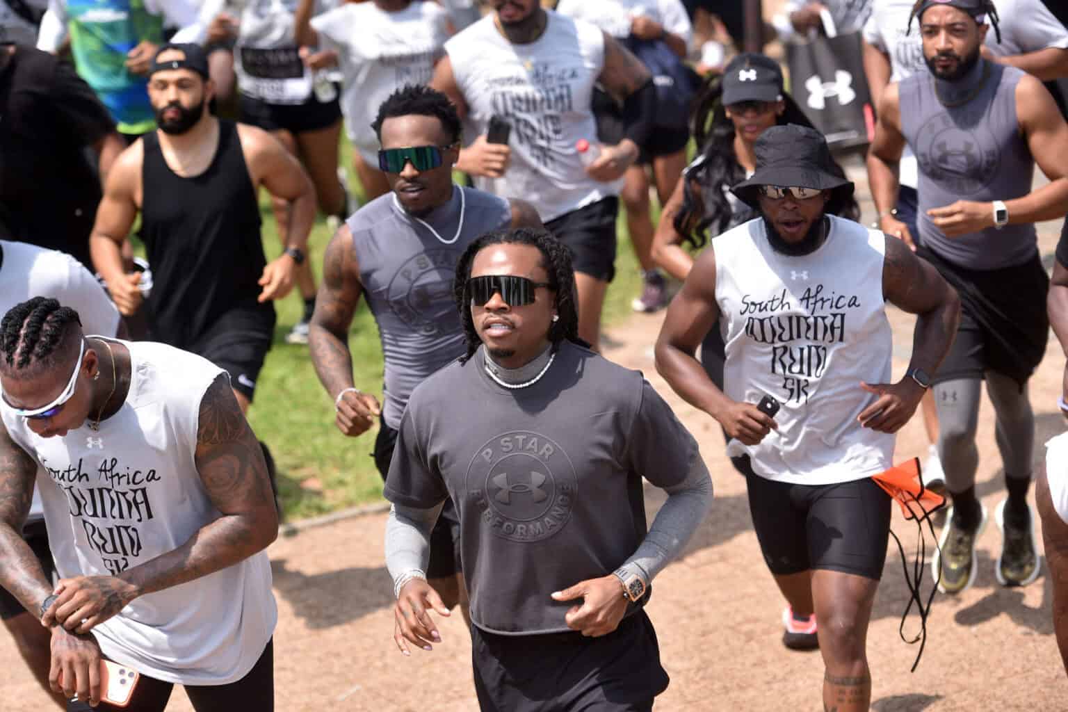American rapper Gunna runs with 500 Mzansi runners at his Wunna run ...