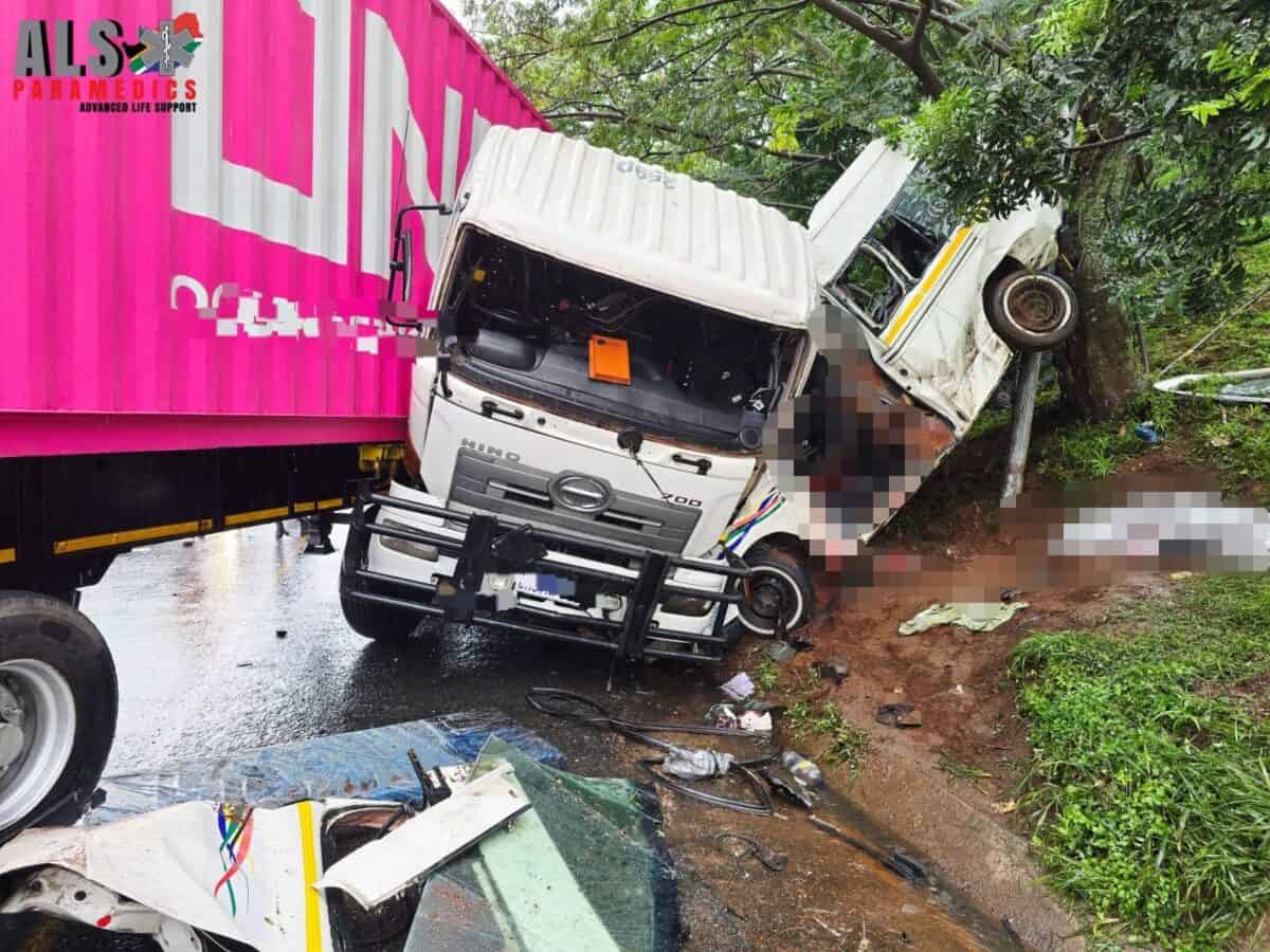 Eleven including child killed in horrific taxi and truck accident in Durban